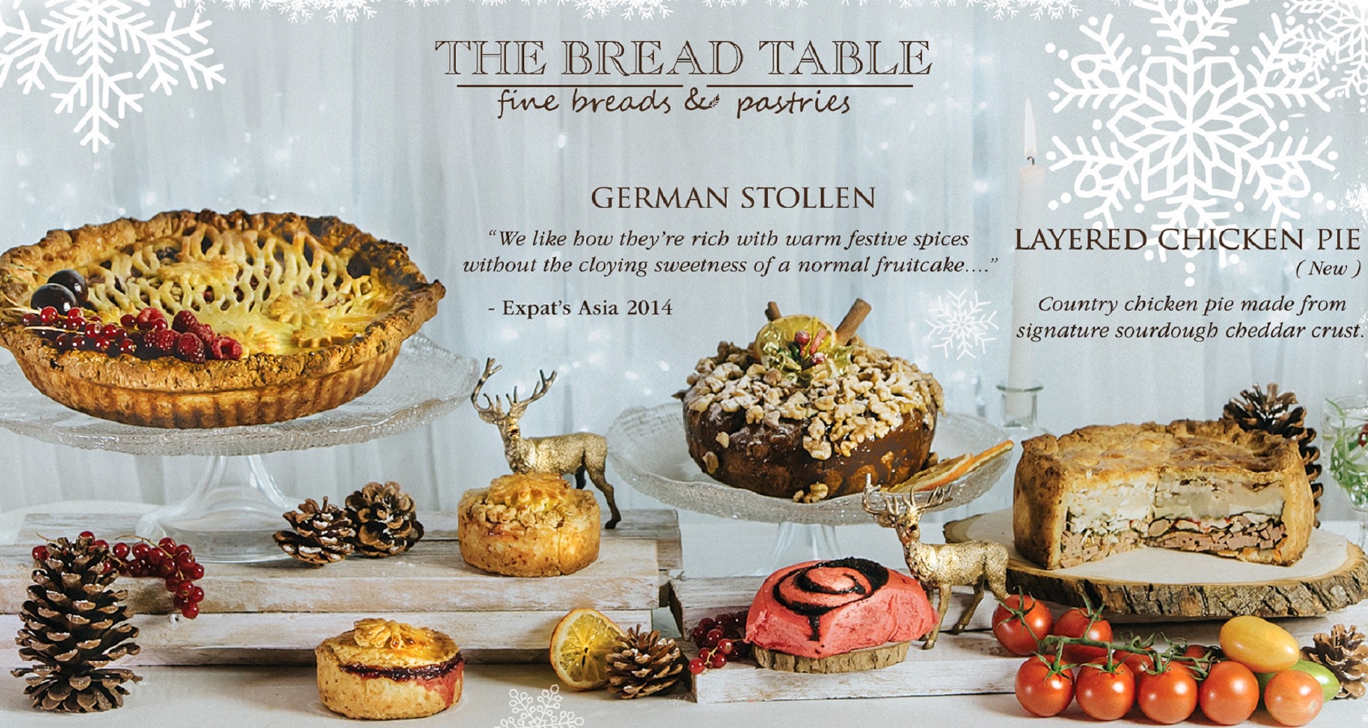 The Bread Table - Christmas Pies and Stollens