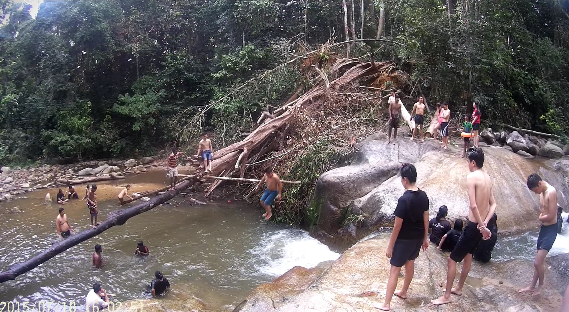 Fun outing to waterfall