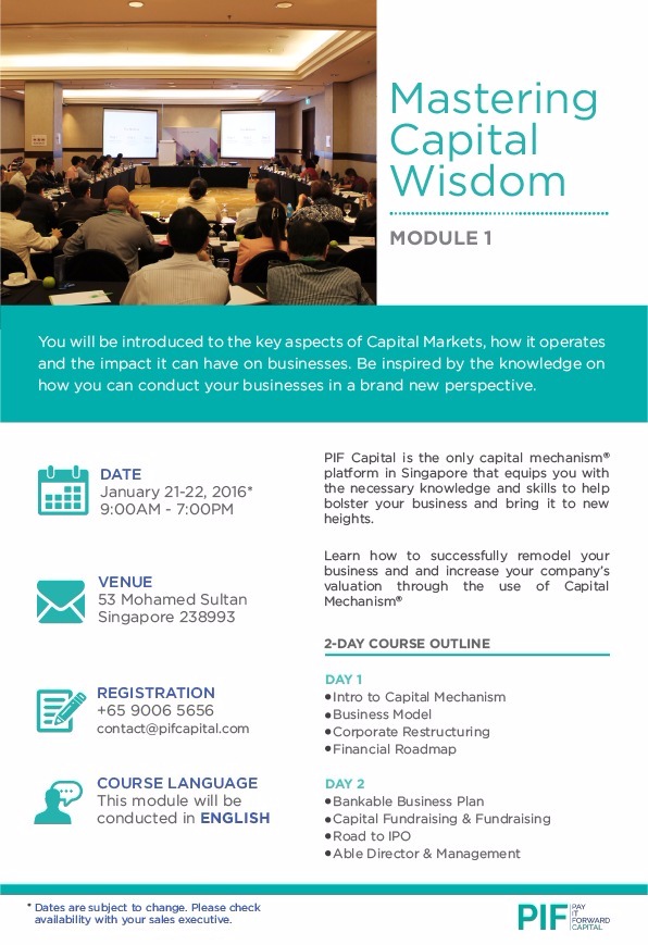 Mastering Capital Wisdom Registration, Singapore - EventNook