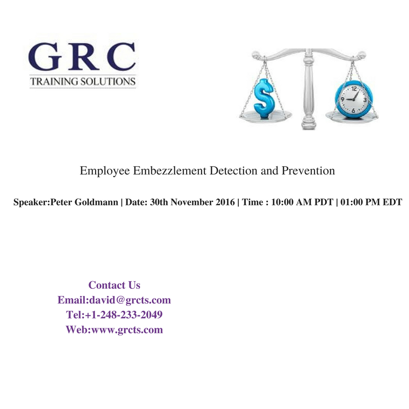 Live Webinar On Employee Embezzlement Detection and Prevention